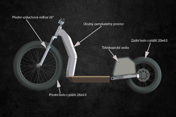 Hithit - Pepe Bike - jedinečná terénní elektrokoloběžka z Krkonoš